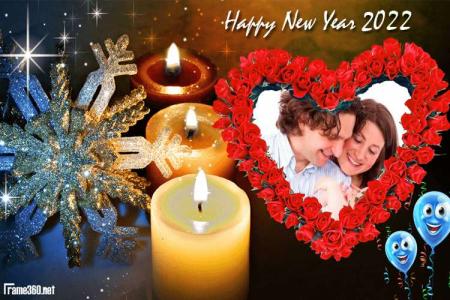 Gold Glitter New Year Frame