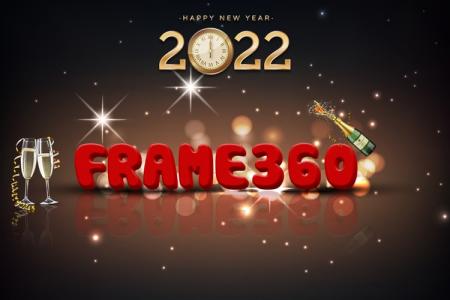 Gold Glitter New Year Frame